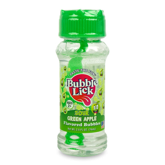 Bubble Lick - Sour Green Apple Edible Bubbles – Bulk Candy Store