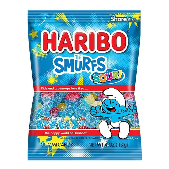 Haribo Sour Gummy Smurfs - 4 oz – Bulk Candy Store