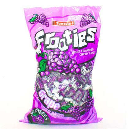 Fruit Candies Tootsie Frooties Grape Candy - 360 Count Bulk Bag (2.42 ...