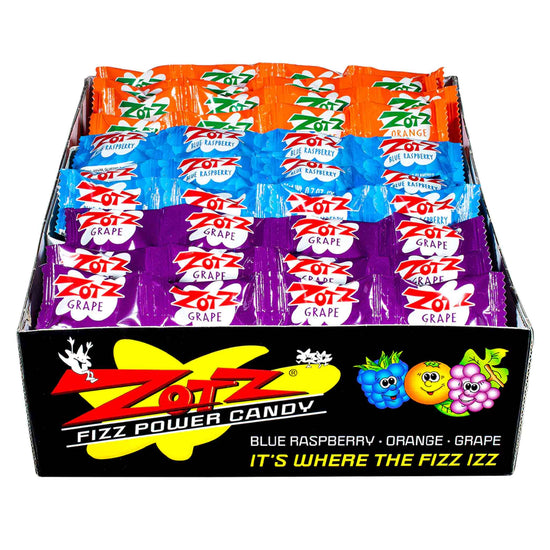 Zotz Grape, Orange & Blue Raspberry - 48 Count – Bulk Candy Store